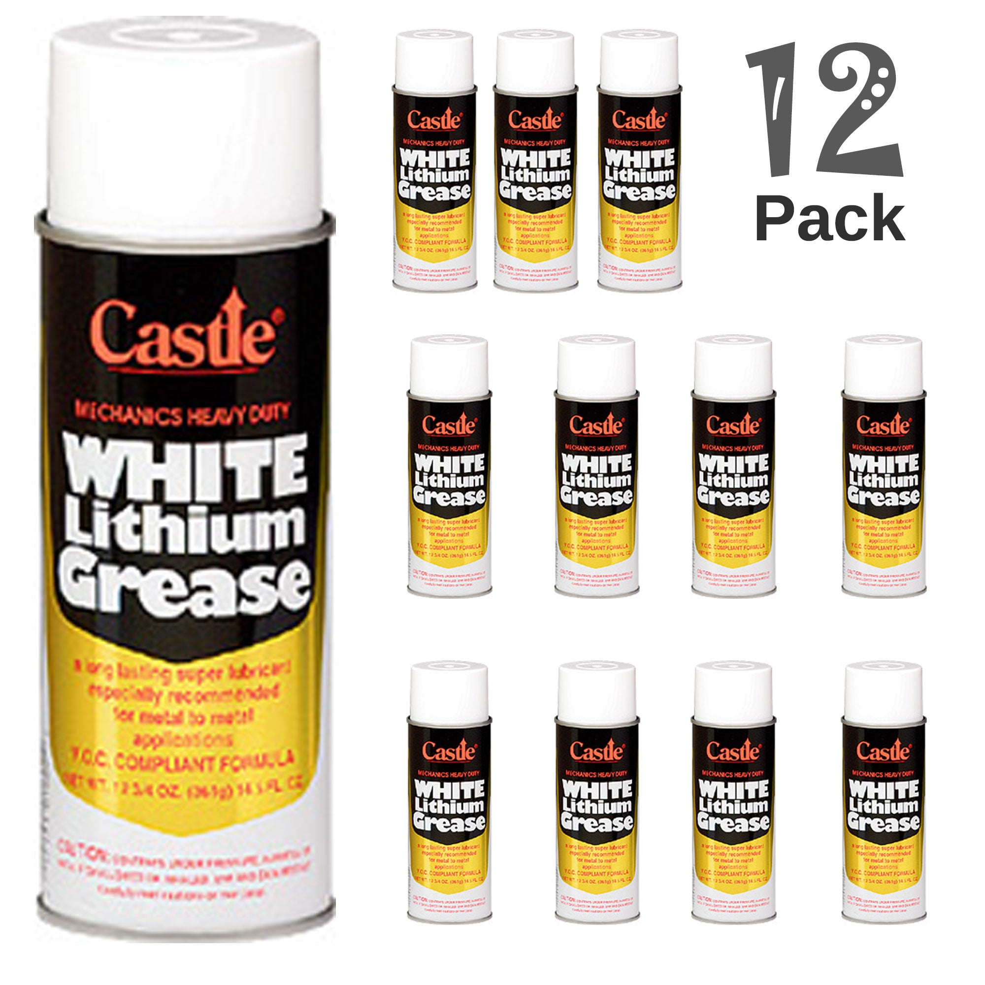 Castle White Lithium Grease (Case of 12) – Detail Direct