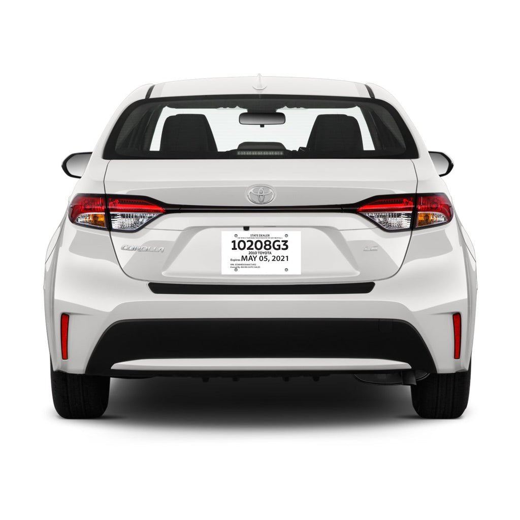 Blank Printable Tear Resistant Temporary Tags for Car Dealerships - 8