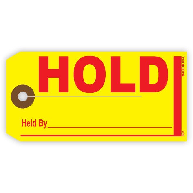 Sold/Hold Tags - Standard Size (Package of 250)
